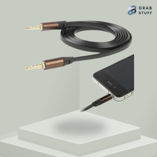 Jual Kabel Adapter Audio AUX 3.5mm HiFi Noodle Design 1m / Kabel AUX 3 ...