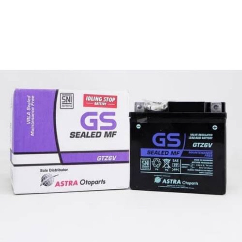 Jual AKI GS GTZ6V (Aki Motor Vario, Sonic, NMAX New, AEROX New, PCX New ...