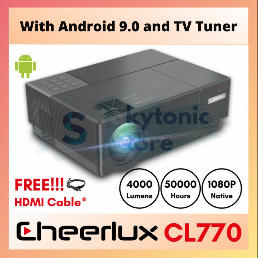 Jual Proyektor CHEERLUX CL770 Android TV TUNER Projector 1080P Full HD ...