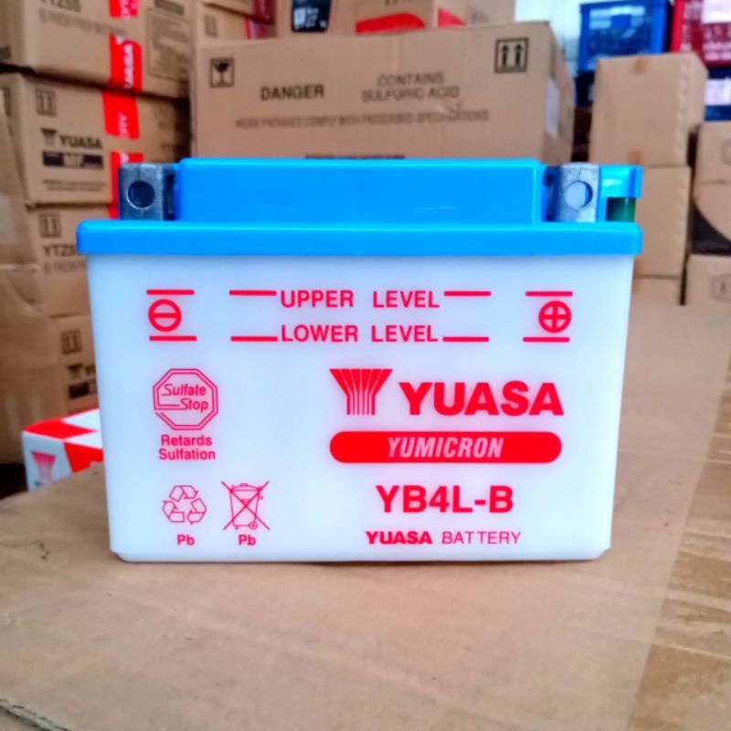 Jual ( TERMURAH ) AKI / ACCU YUASA YB4LB (BASAH) 12V-4AH (ASTREA STAR / NINJA RR / RGR 150 ...