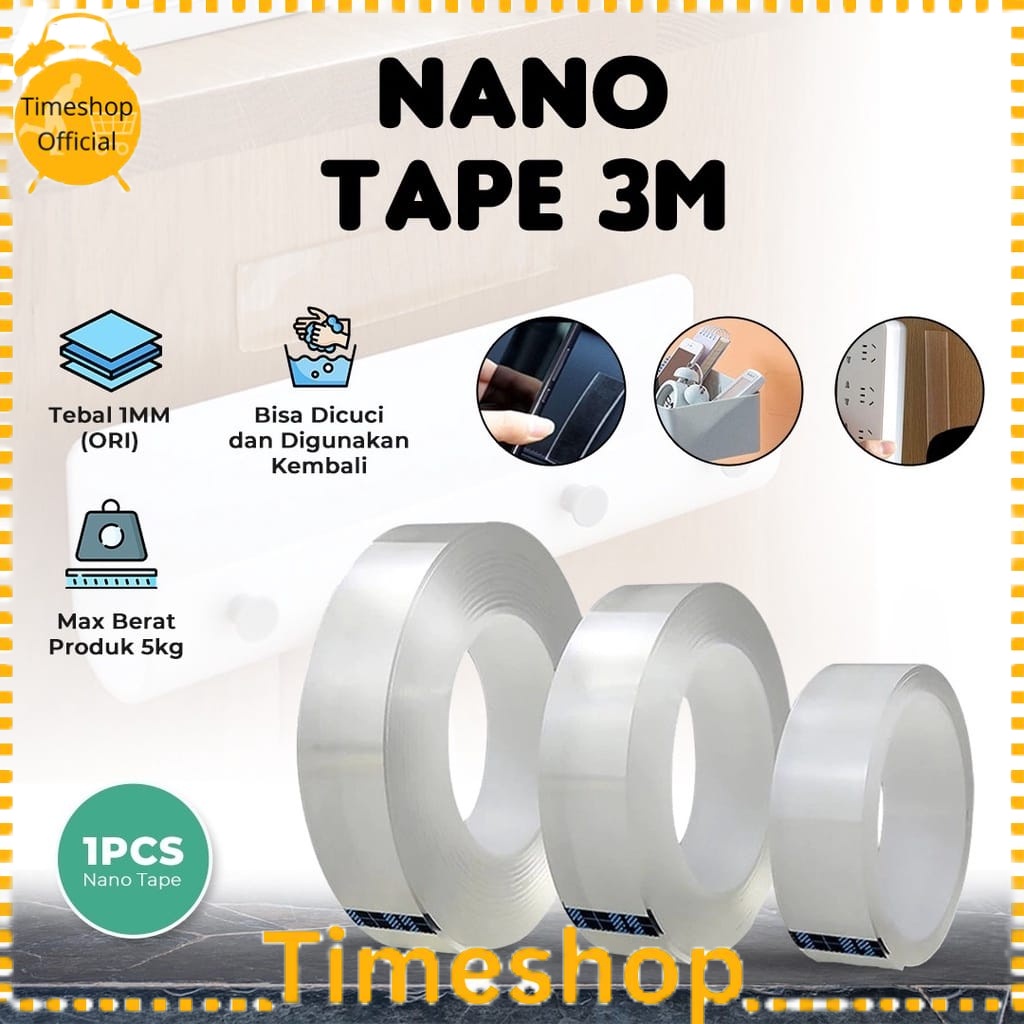 Jual TS Double Nano Tape Selotip 2 Sisi Kuat Bisa Dicuci dan Dilepas ... Jual TS Double Nano Tape Selotip 2 Sisi Kuat Bisa Dicuci dan Dilepas ...