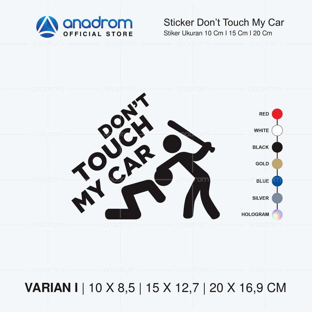 Jual Sticker Dont Touch My Car I Sticker Kaca Mobil I Anadrom 3275