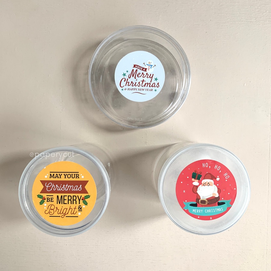 Jual Sticker Segel Bulat Packaging Toples Cookies Natal / Christmas 6 x ...