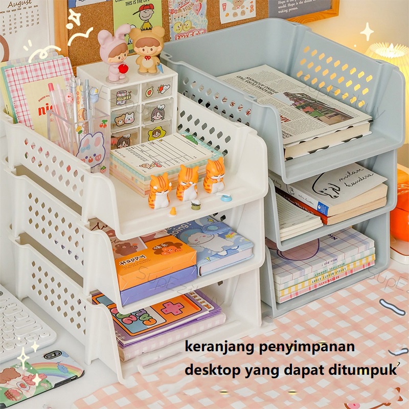 Jual Rak Meja Tempat Rak Baju Kamar Mandi Rak Kosmetik File Organizer ...