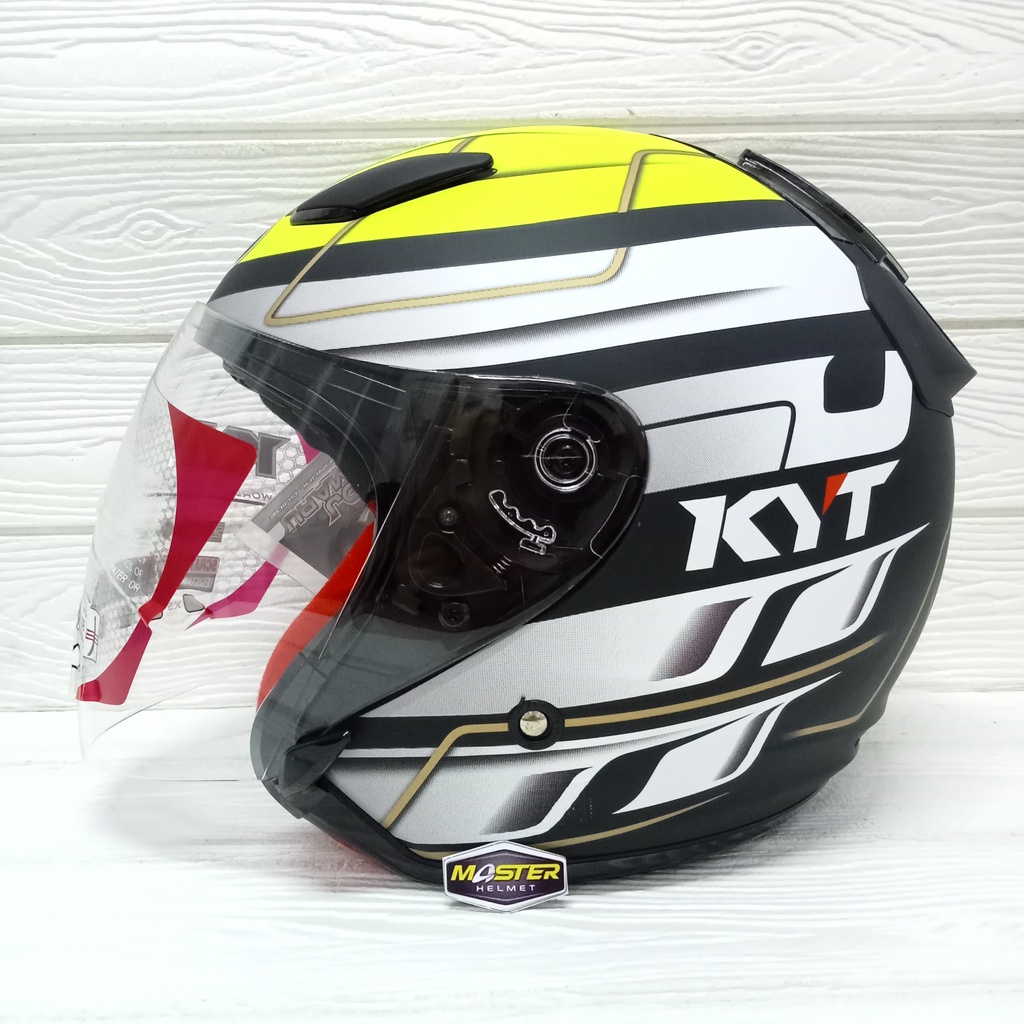 Jual HELM HALF FACE KYT DJ MARU KYT DJMARU MOTIF #13 SERI 13 BLACK DOFF YELLOW | Shopee Indonesia