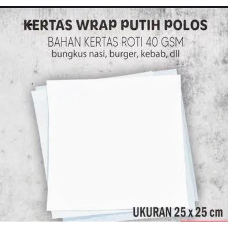 Jual Kertas Roti Putih 1 gulung isi 50 lembar Kertas Roti Pembungkus ...
