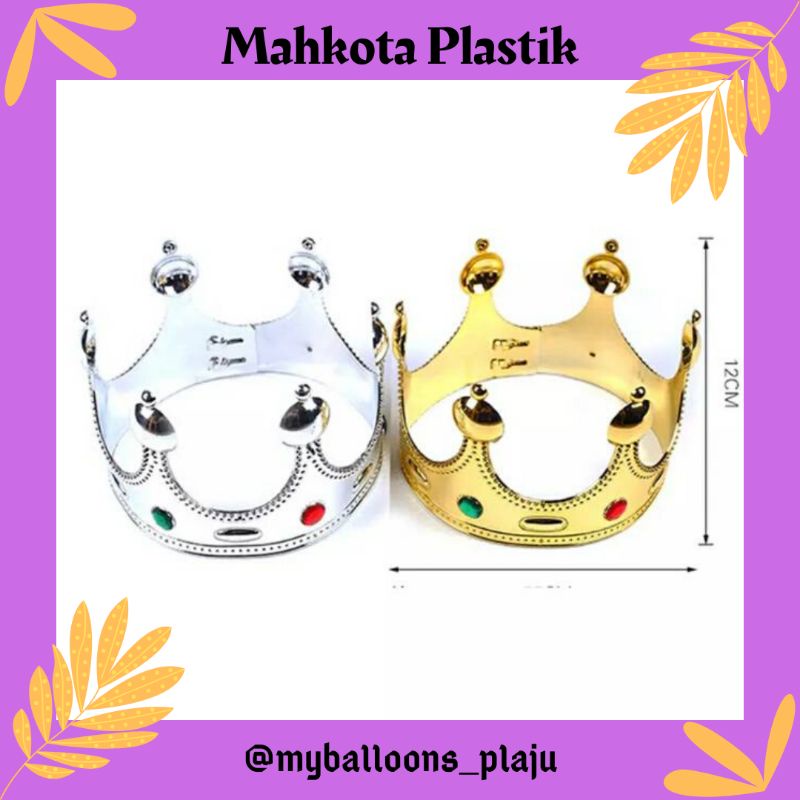 Jual Mahkota Raja Besar / Mahkota Plastik Tebal Full Lingkaran | Shopee ...