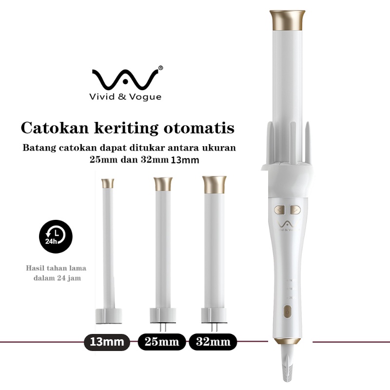 Jual VIVID VOGUE New Arrival GEN5 Catokan Curly Otomatis 32MM 25MM 13MM Hasil Tahan Lama Dalam ...