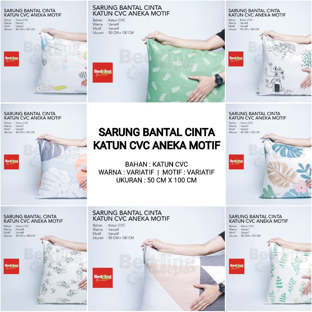 Jual Bedding Depo Sarung Bantal Cinta Panjang Jumbo Katun CVC Aneka ...