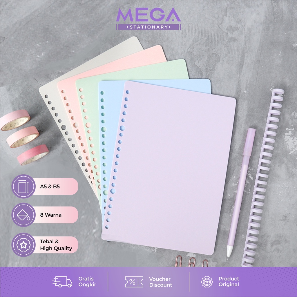 Jual COD - Sampul Binder Warna Pastel - Cover Binder Pastel - DIY Minimalist Binder Covers - A5 ...