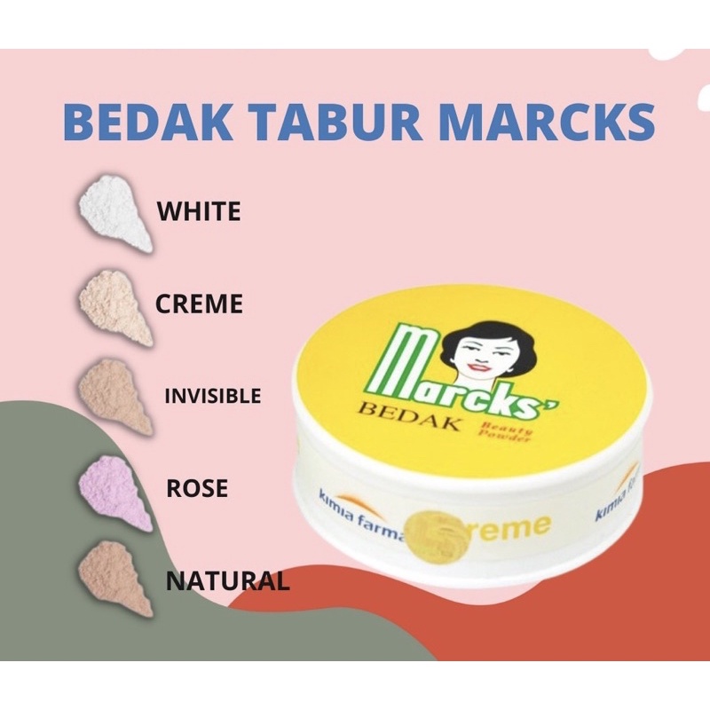 Jual Bedak Marcks Tabur Invisible Rose Natural Creme Putih 40 gr Marks ...
