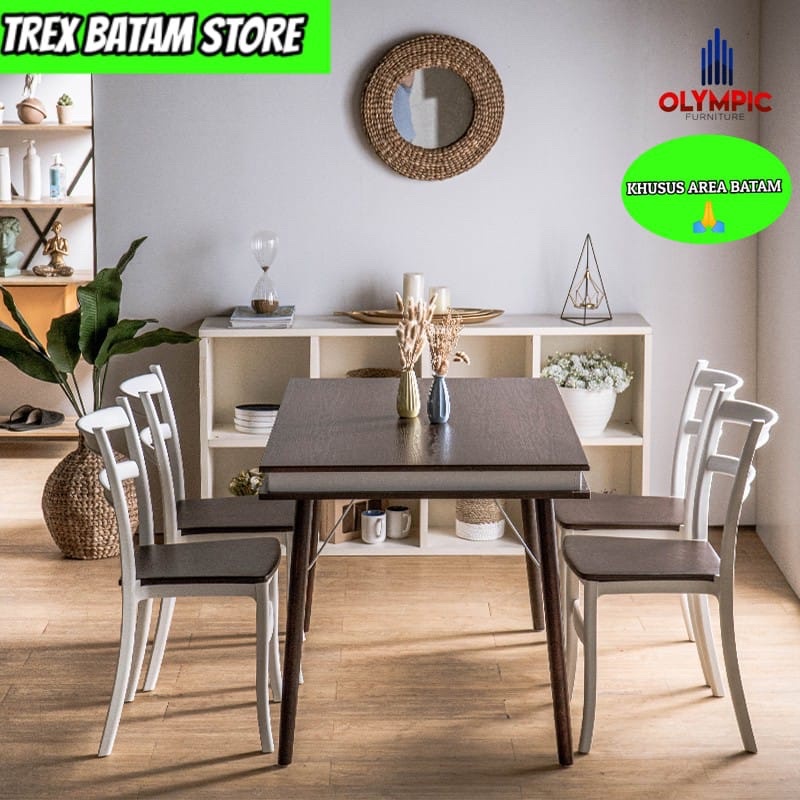 Jual OLYMPIC DTM ORION MEJA MAKAN 4 KURSI (BATAM) | Shopee Indonesia