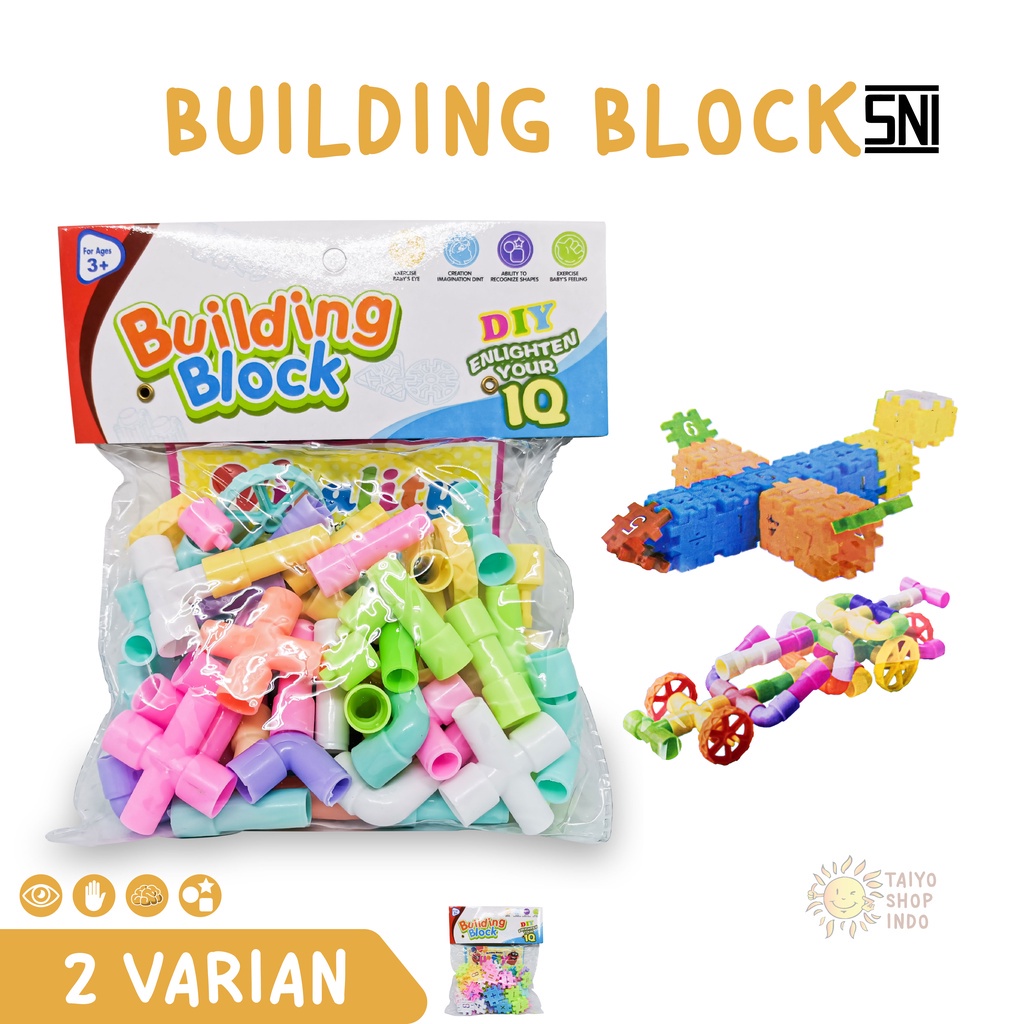 Jual TAIYO Mainan Anak Pipe Block Mini Pipa Building Blok Puzzle ...