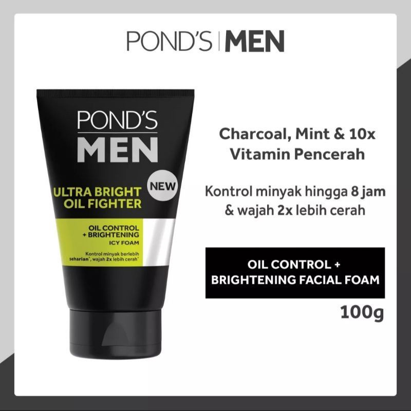 Jual Pond's Ultra Bright Oil Fighter Facial Foam~Ponds Men Sabun ...