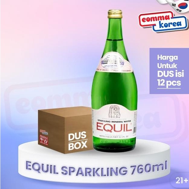 Jual EQUIL Sparkling Mineral Water 760ml [ isi 6 botol ] | Shopee Indonesia