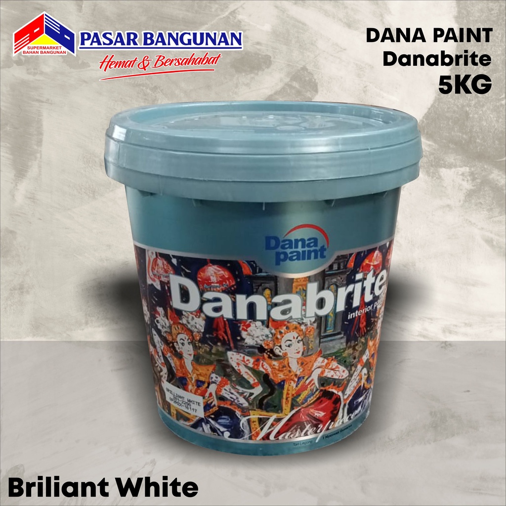 Jual Cat Tembok Interior DANAPAINT Danabrite Briliiant White Ready Mix ...