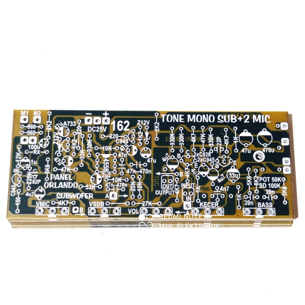 Jual PCB TONE CONTROL MONO SUBWOOFER + 2 MIC PANEL MP3 SPEAKER AKTIF ...