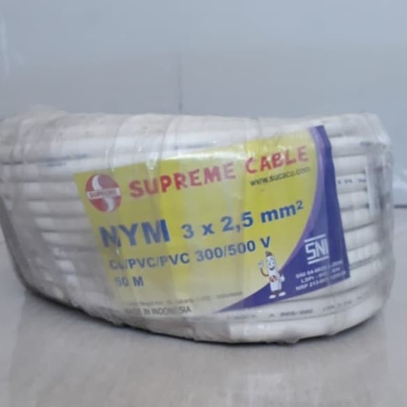 Jual KABEL POWER / KABEL LISTRIK SUPREME NYM 3X2.5MM / 3 X 2.5MM / ROLL ...