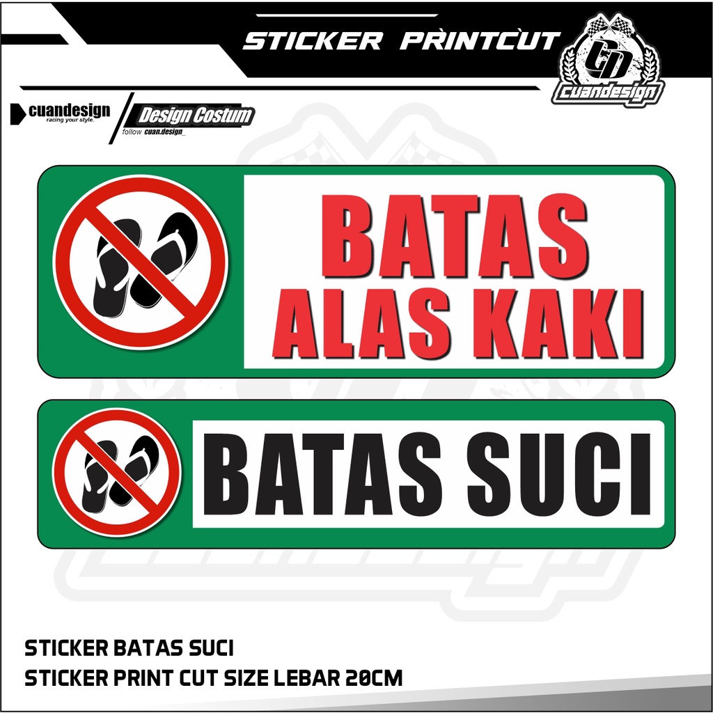 Jual STICKER STIKER BATAS SUCI / STIKER BATAS ALAS KAKI | Shopee Indonesia