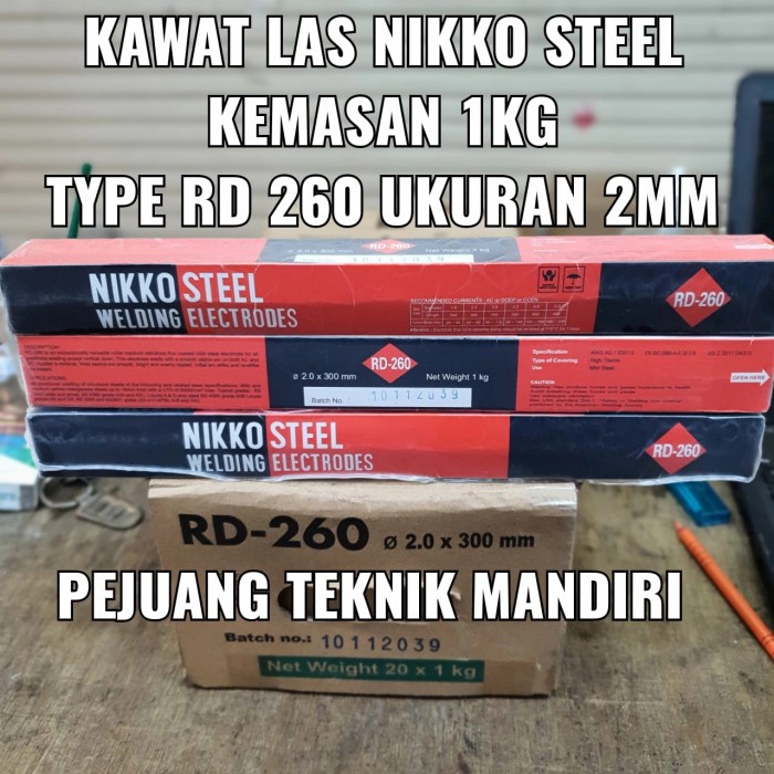 Jual Kawat Las Nikko Steel Rd260 2Mm / Kawat Las Nikko Rd260 2 Mm | Shopee Indonesia