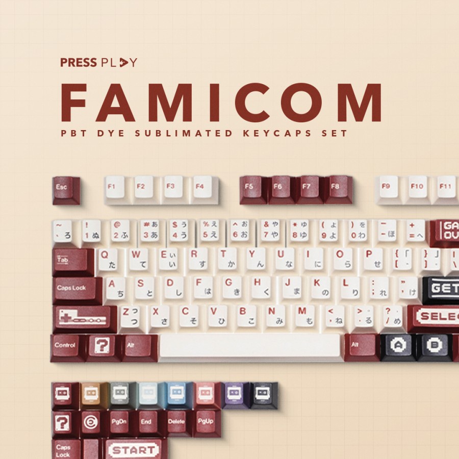 Jual FAMICOM PBT Dye Sub Keycaps Keycap Set | Shopee Indonesia