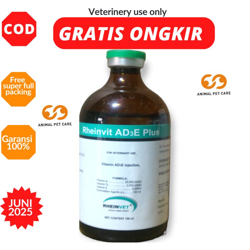 Jual Rheinvit AD3E Plus - untuk memperbaiki kondisi & Produktivitas hewan Ternak | Shopee Indonesia