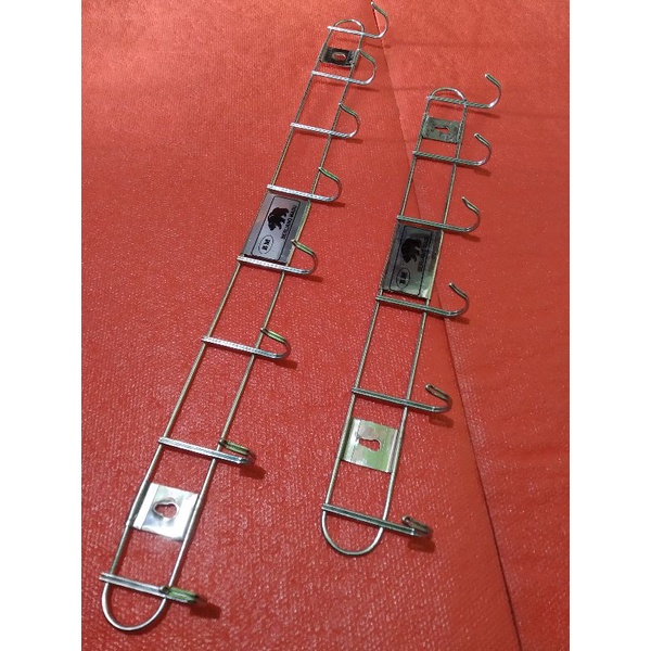 Jual Kastok gantungan baju dinding stainless 6 kait dan 8 kait murah ...