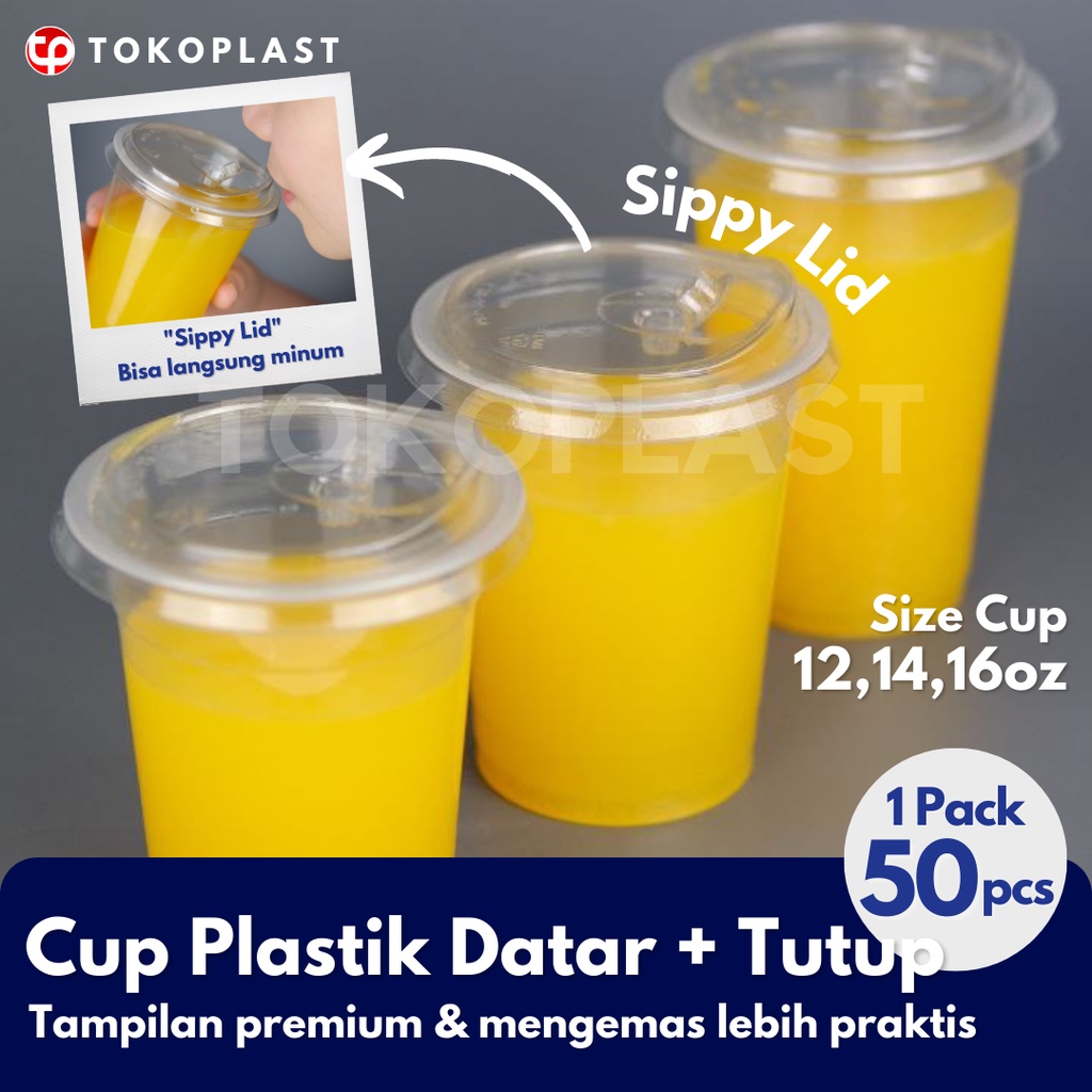 Jual CUP PLASTIK MINUMAN KEKINIAN GELAS CUP MINUMAN KEKINIAN 16oz ...