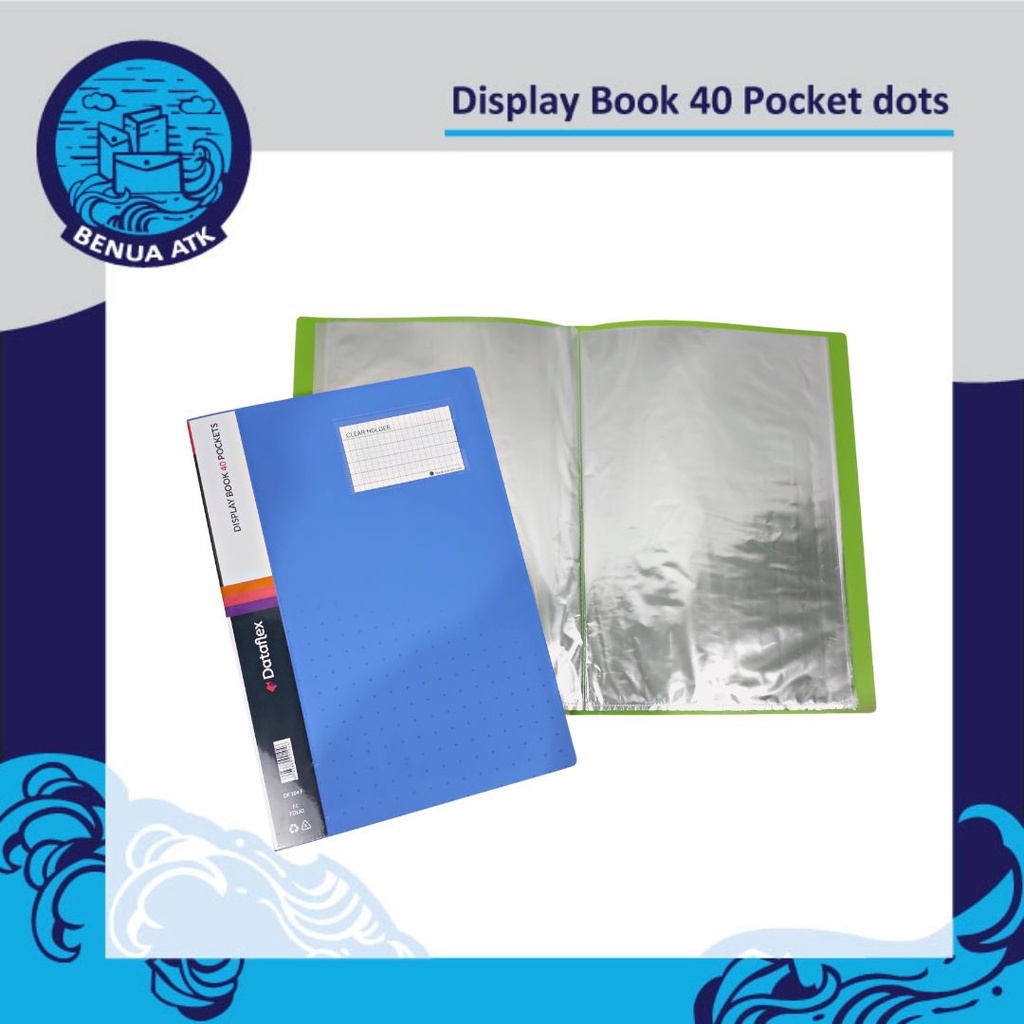 Jual Display Book / Clear Holder 40 Pocket Pastel Dot Folio Dataflex DF ...