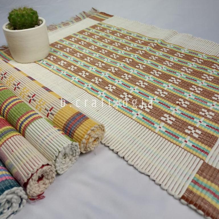 Jual [U-U9U][ ] Taplak Meja Tamu Tenun Motif Ukuran 90x35 cm Lembut ...