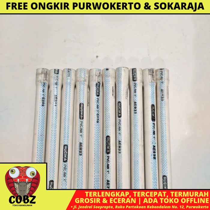 Jual 1 INCH / RUCIKA WAVIN AW LIS BIRU PIPA PRALON PARALON PVC PER ...