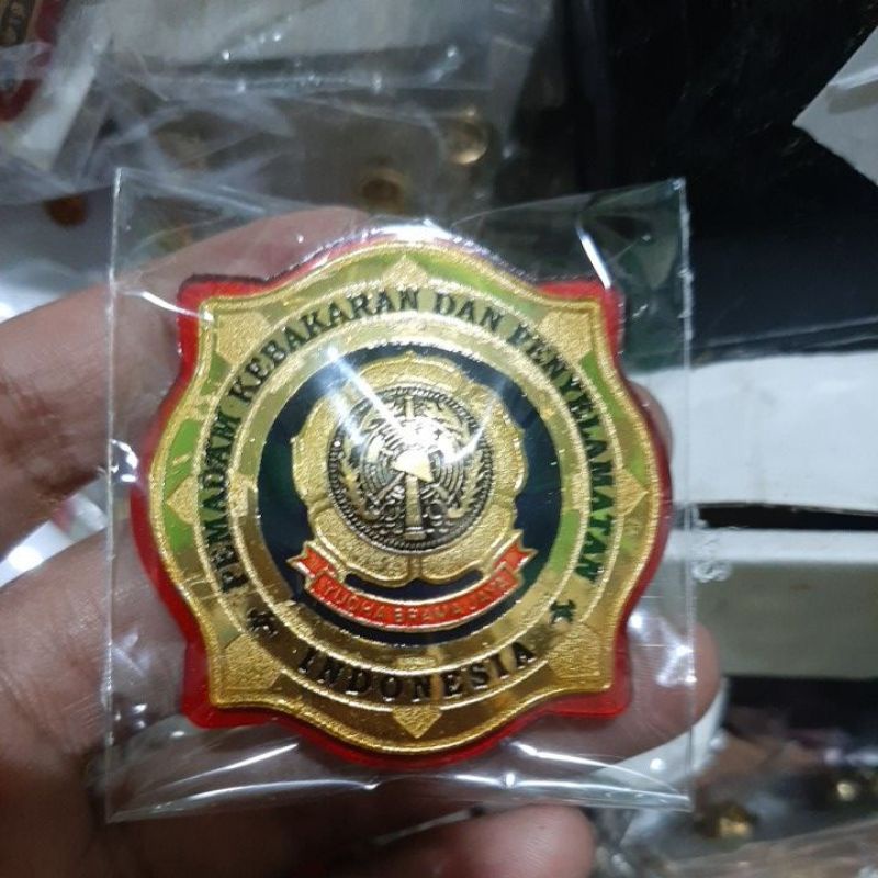 Jual emblem pemadam kebakaran kewenanagan pemadam kebakaran logo damkar ...