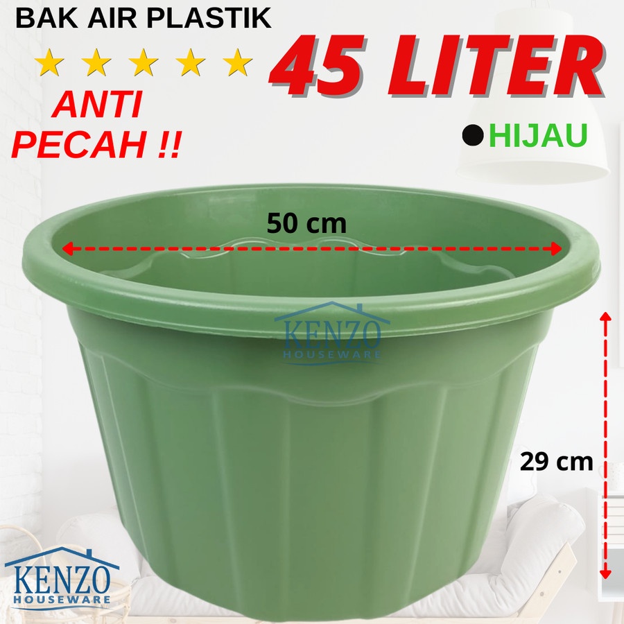 Jual Baskom 45 Liter Plastik Jumbo Ember Cuci Baju Bak Air Besar Anti ...