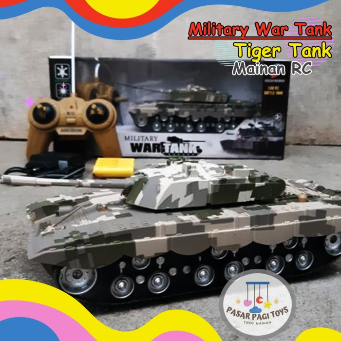 Jual Mainan Anak Remot Control RC Military War Tiger Tank | Shopee ...