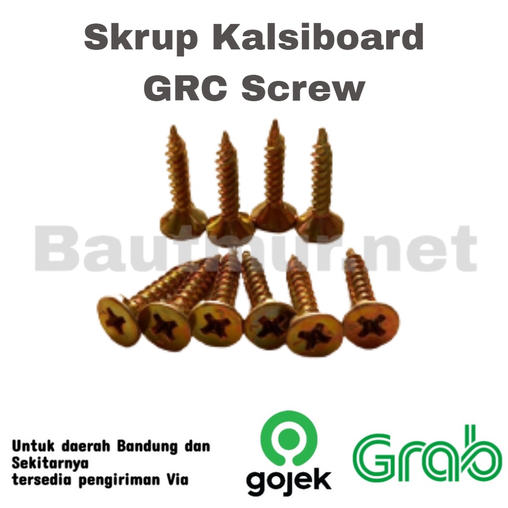 Jual (100pcs) Kuning GRC 6 x 1 (2.5 cm) - Screw Kalsiboard 2.5 cm ...