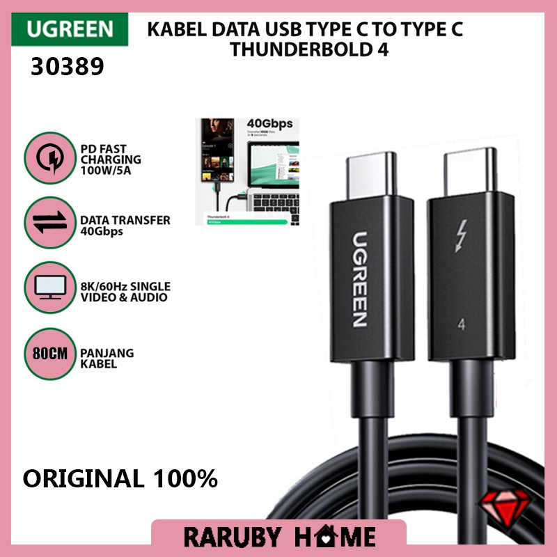 Jual Ugreen Thunderbolt 4 Cable 40 Gbps USB 4 Cable Thunderbolt 3 Cable ...