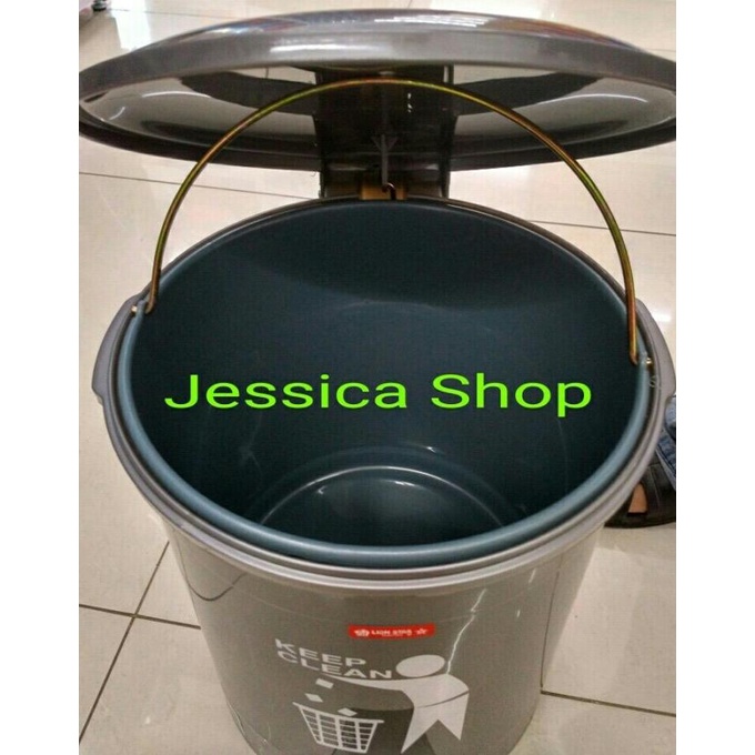 Jual Tempat Sampah Injak/Dustbin/Tong Sampah/Round Dustbin Lion Star 10 Lt | Shopee Indonesia