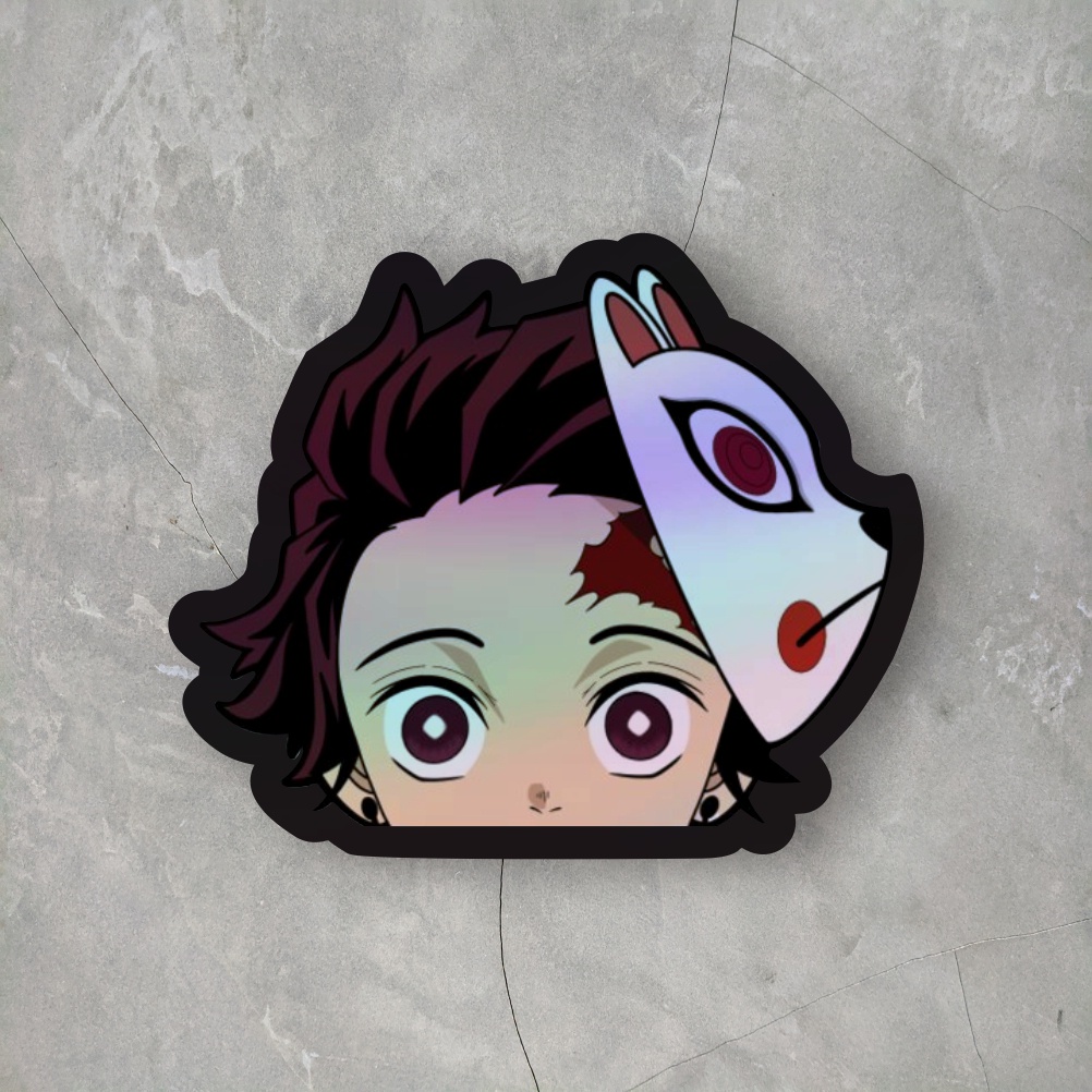 Jual Sticker Anime Hologram Kimetsu No Yaiba Sticker case hp & Laptop ...