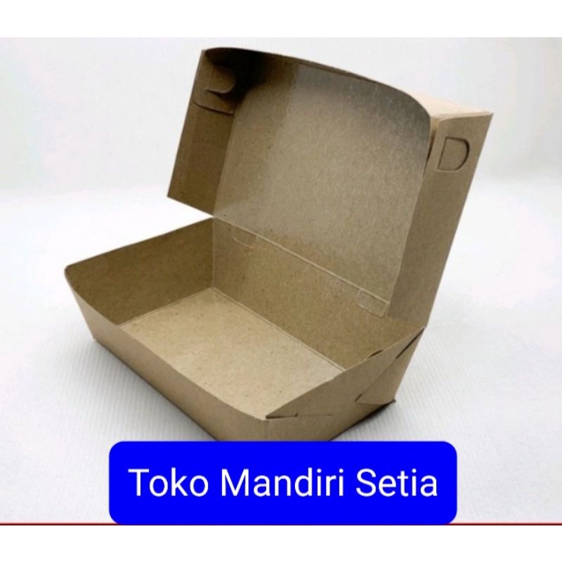 Jual Paper Lunch Box M Brown (Laminasi Glossy) | Shopee Indonesia