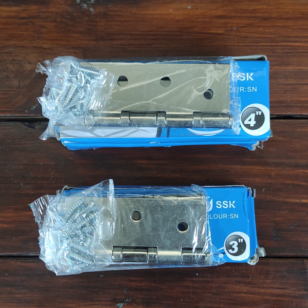 Jual Engsel Pintu Jendela 3 4 inch Fullset Mur Engsel Plat Besi Putih ...