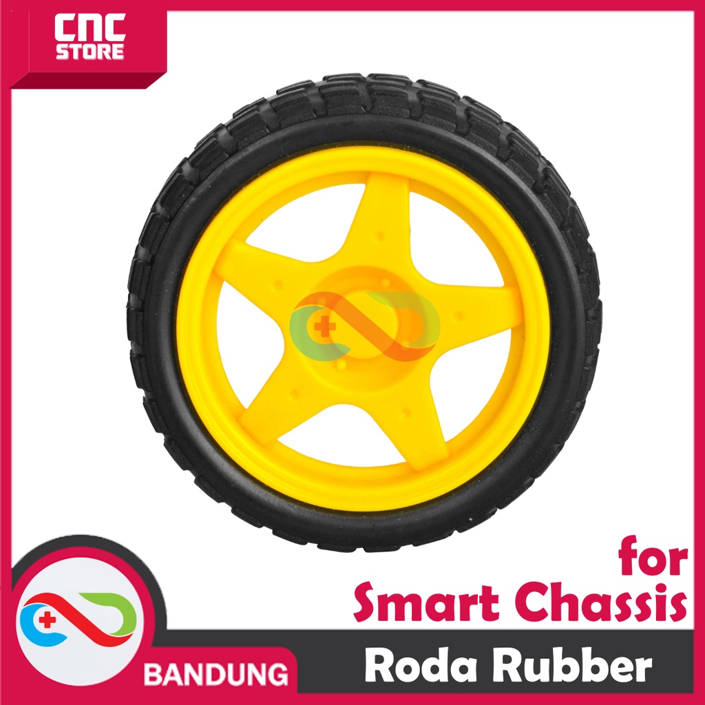 Jual WHEEL RODA RUBBER FOR SMART ROBOT CAR 4WD 2WD | Shopee Indonesia