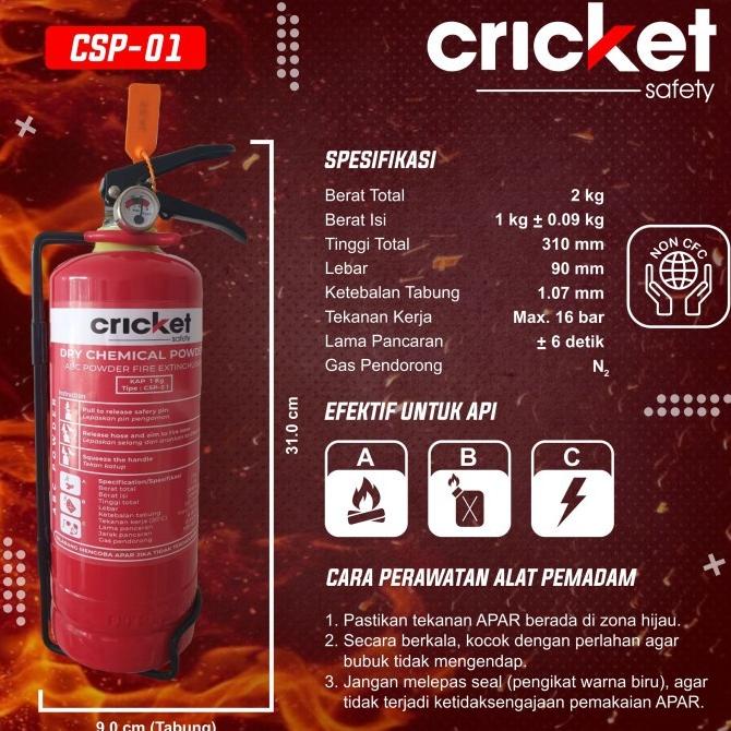 Jual Apar 1 Kg Cricket Safety / Apar Abc Powder 1 Kg / Apar Mobil ...