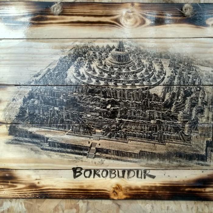 Jual Poster Lukisan Kayu Candi Borobudur Yogyakarta Jawa Tengah Best ...