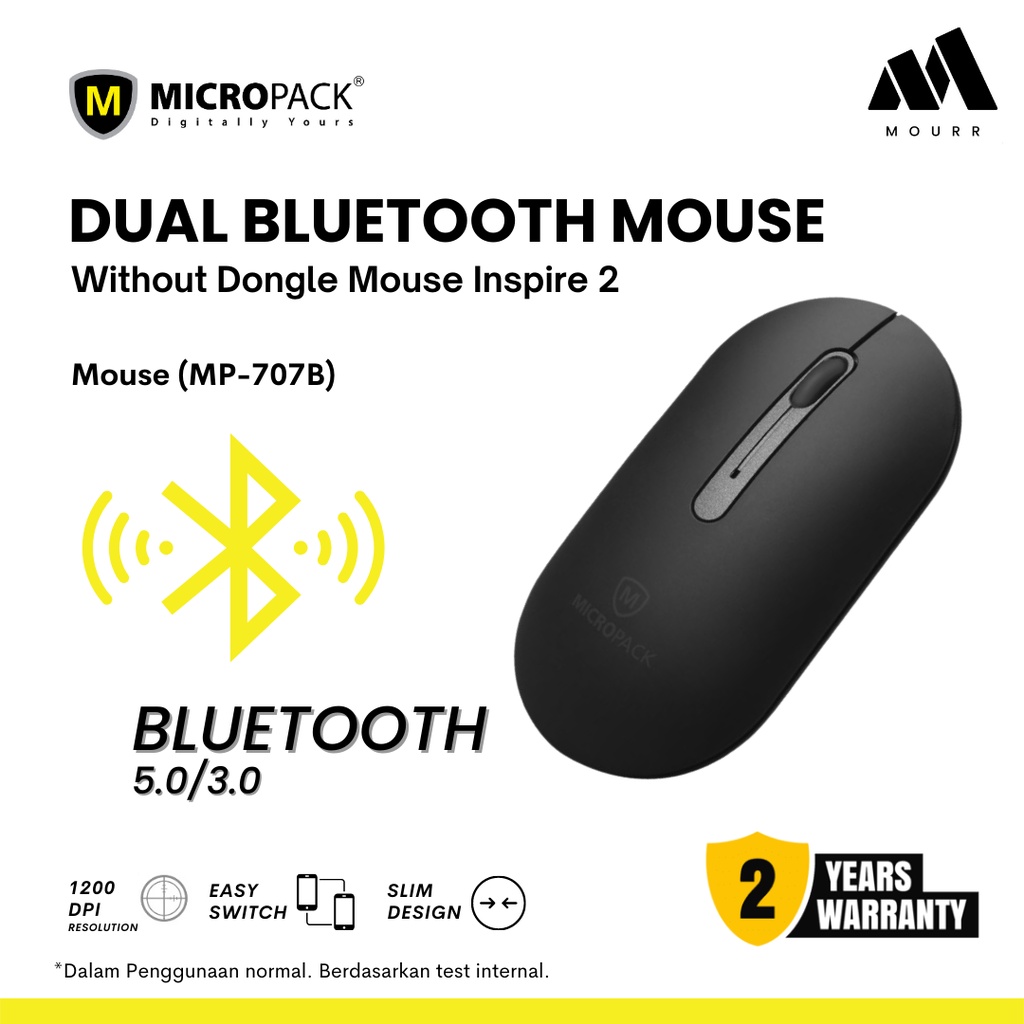 Jual Micropack Bluetooth Mouse + Adjustable DPI Inspire 2 - (MP-707B ...