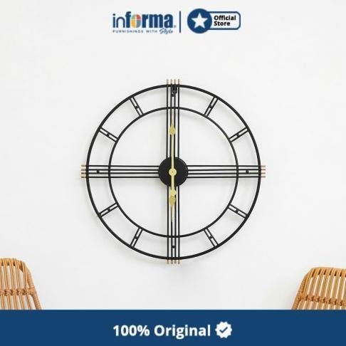 Jual INFORMA - JAM DINDING BESI-IRON WIRE WALL CLOCK R004 65X65X4CM ...