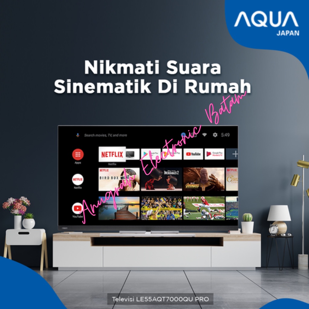 Jual AQUA Japan LED TV Android QLED UHD 4K 55 " LE55AQT7000QU BATAM ...