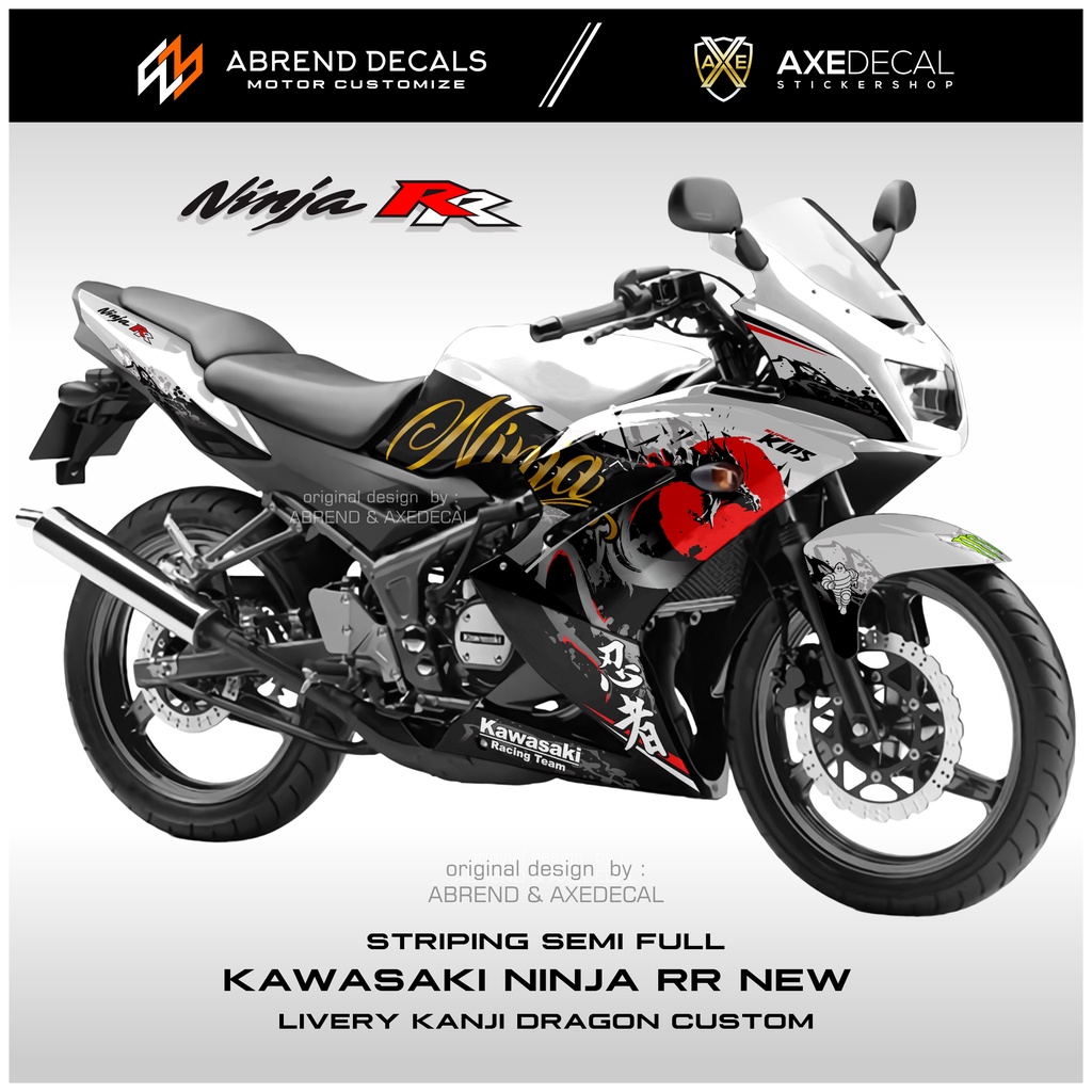 Jual STRIPING NINJA 150 RR NEW KANJI DRAGON RACING / STIKER MOTOR ...