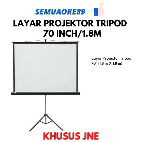 Jual Layar Proyektor Tripod Screen Projektor 70 Inch 018 | Shopee Indonesia