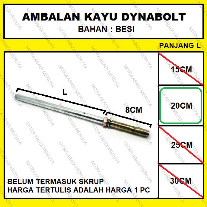 Jual Ambalan Dynabolt Kayu 20 cm | Shopee Indonesia