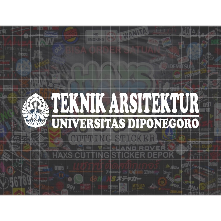 Jual Cutting Sticker Teknik Arsitektur Undip Ukuran 20x4 Cm Untuk Mobil ...